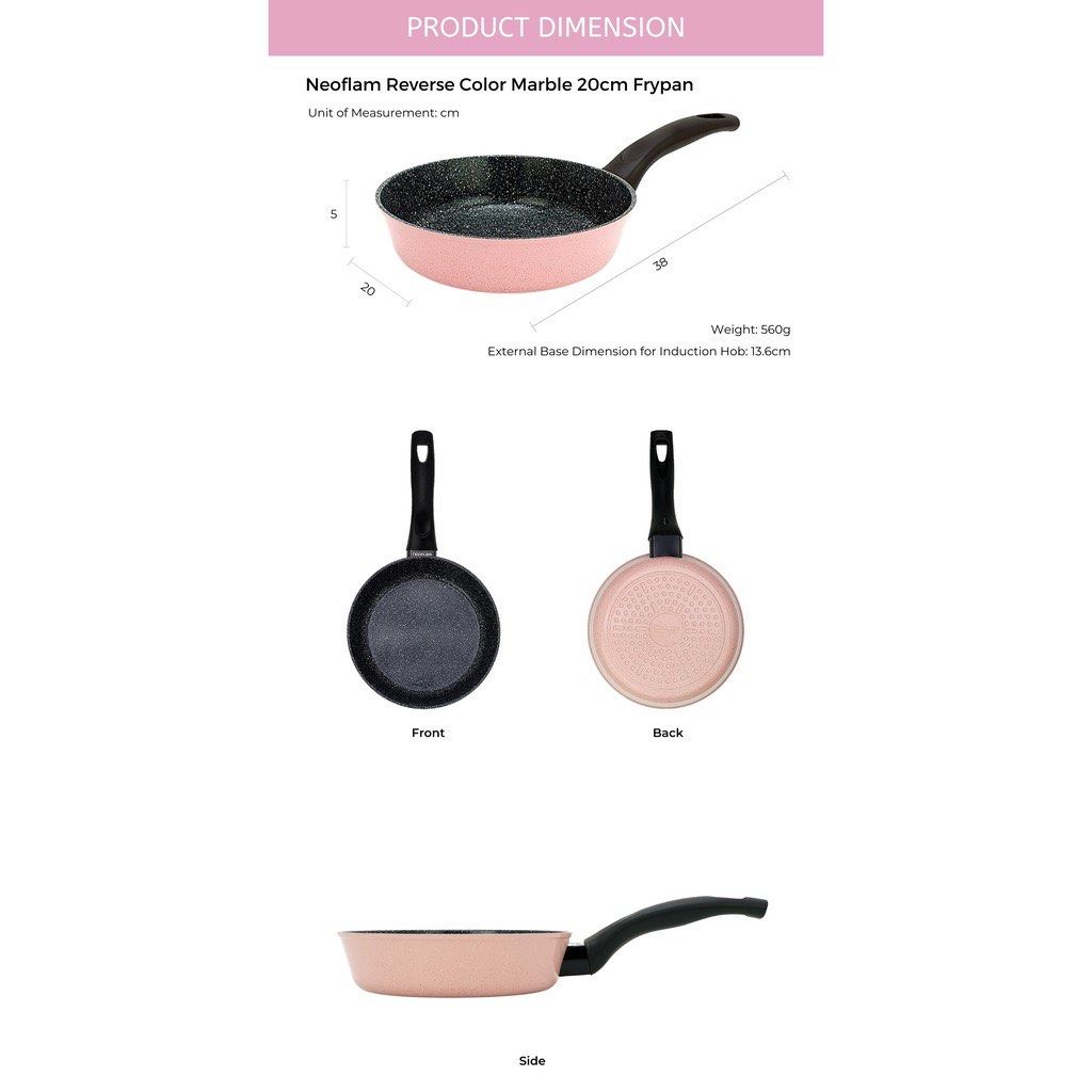 Neoflam Reverse Frypan 20cm, Furniture & Home Living, Kitchenware ...