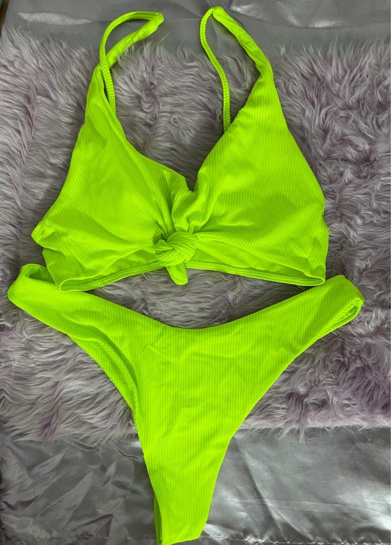 Neon Green, Women's Fashion, Swimwear, Bikinis & Swimsuits on Carousell
