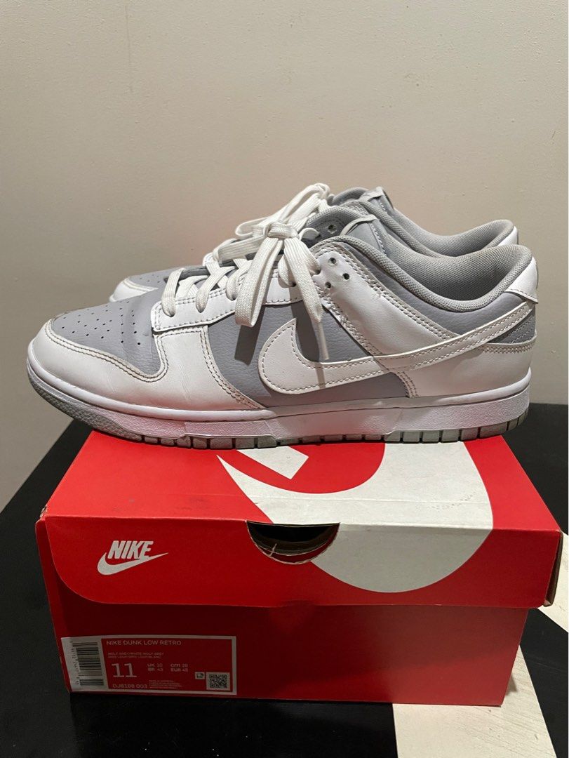 Nike Dunk Low Retro Wolf Grey, Men's Fashion, Footwear, Sneakers on ...