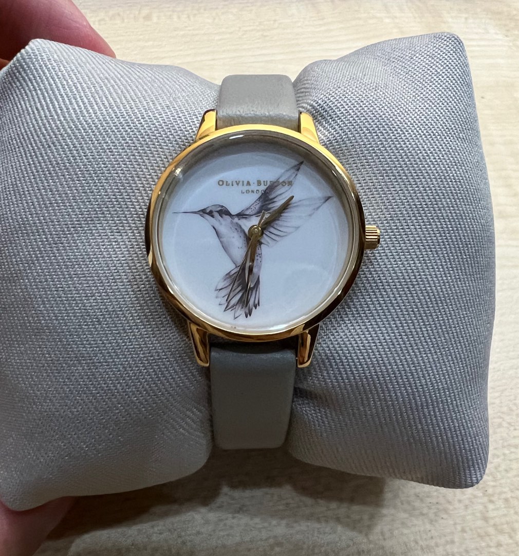Olivia Burton Gray Hummingbird watch, Women's Fashion, Watches ...
