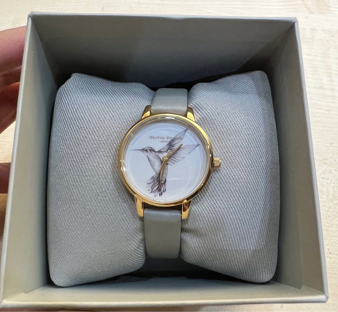 Olivia Burton Gray Hummingbird watch, Women's Fashion, Watches ...