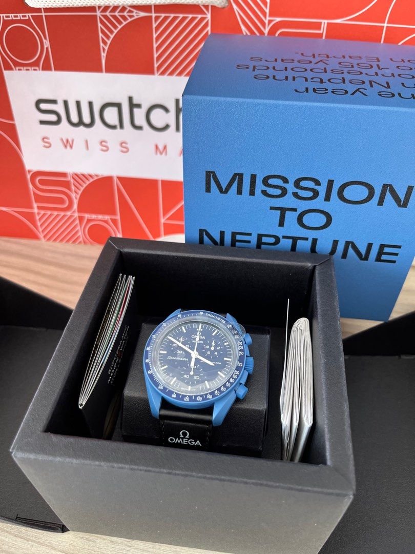 Omega X Swatch Neptune, Men's Fashion, Watches & Accessories, Watches ...