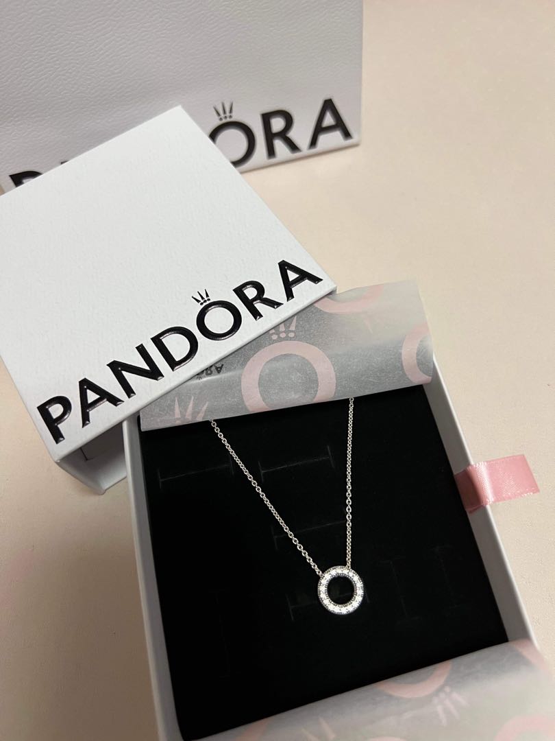 Pandora Circle of Sparkle Necklace, Women's Fashion, Jewelry ...