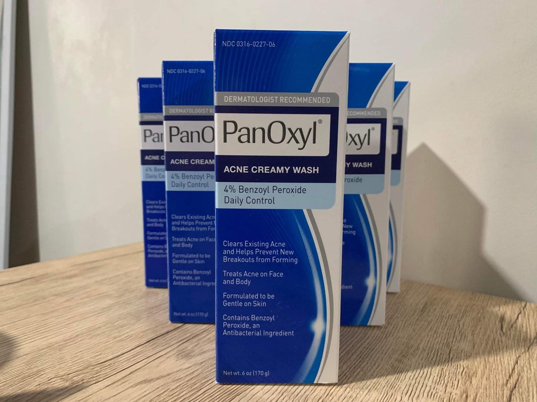 PanOxyl Acne Creamy Wash 4% Benzoyl Peroxide Daily Control On Hand Same ...