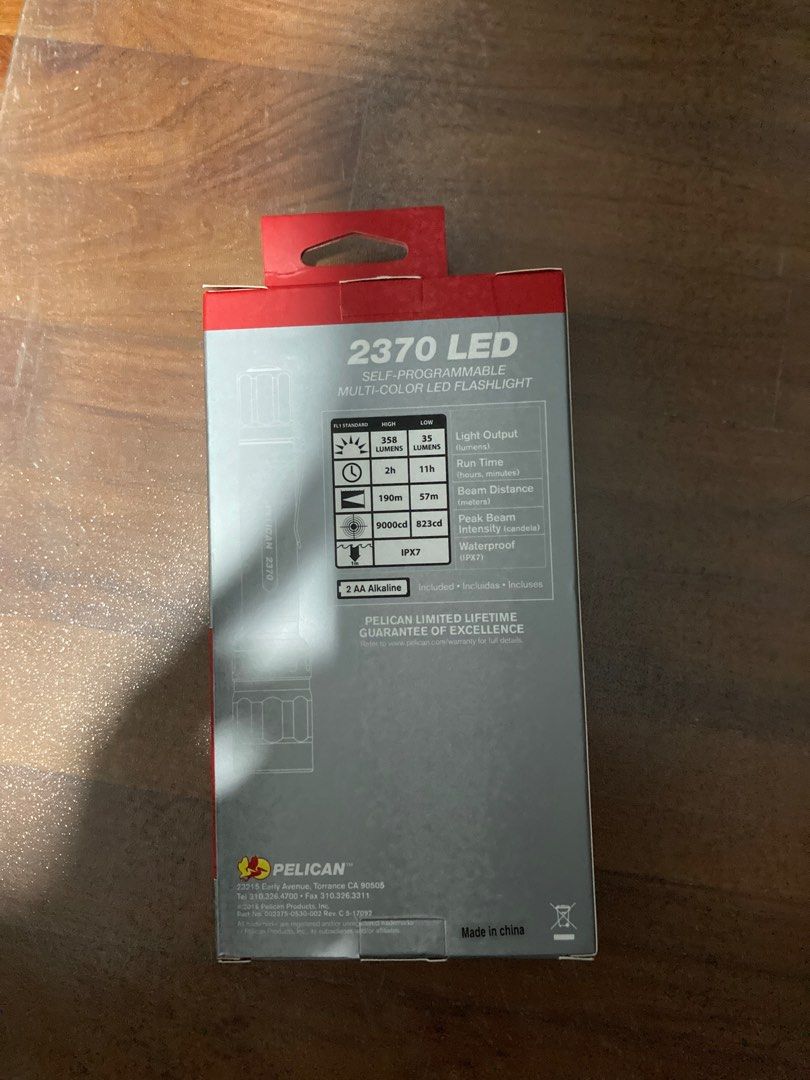 Pelican 2370 LED Flashlight Red Green tactical pilot aviator flashlight ...