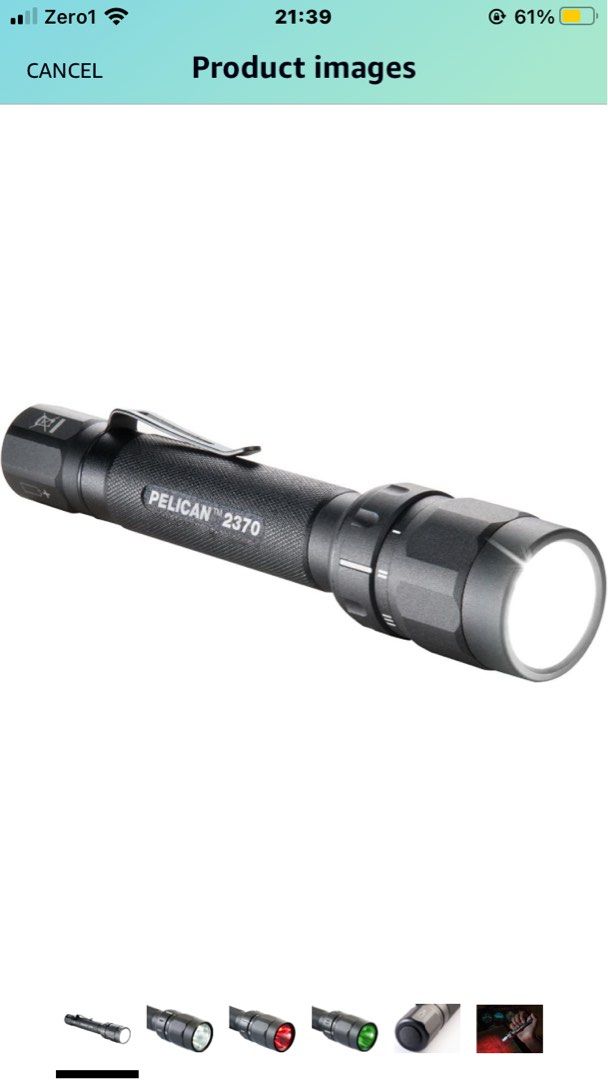Pelican 2370 LED Flashlight Red Green tactical pilot aviator flashlight ...