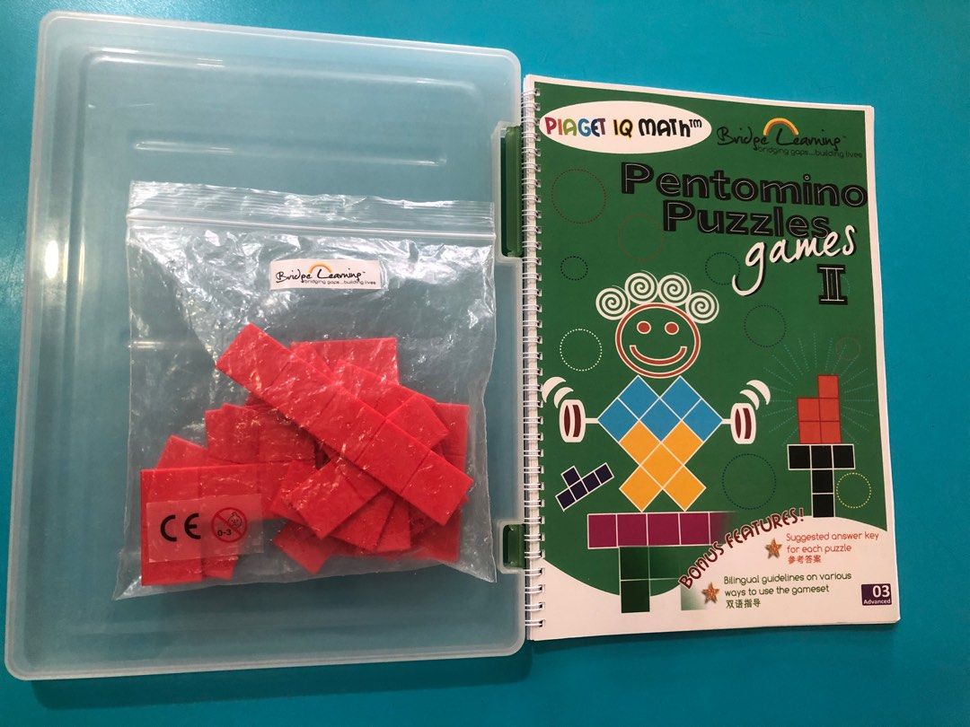 Pentomino Puzzles Games (Piaget IQ Game Set - Advanced 2), Hobbies ...