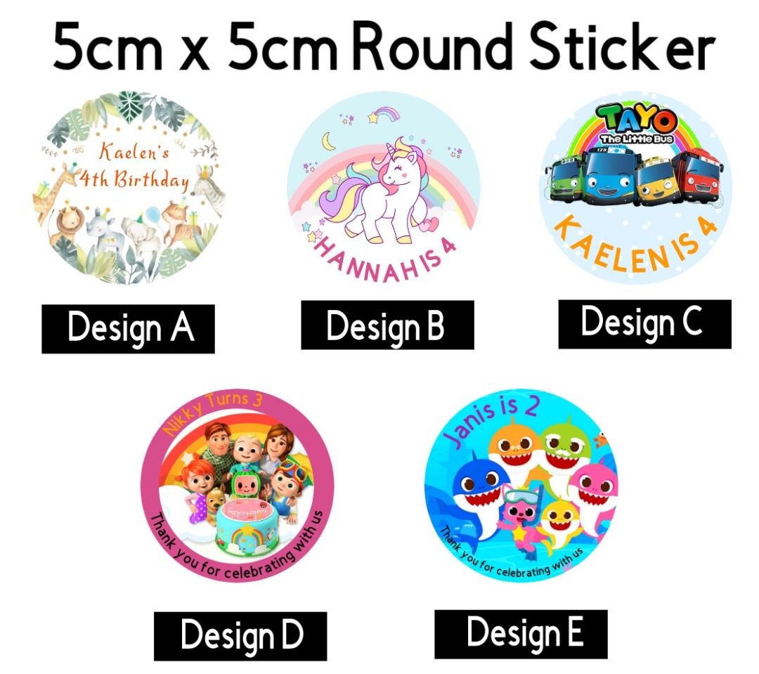 Personalised Kids Birthday Goodie Bag with Name and Sticker / Party Bag ...