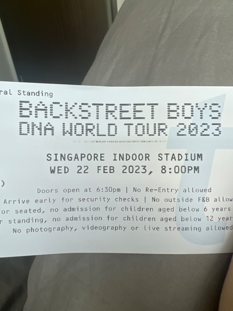 PHYSICAL Backstreet Boys ticket, Tickets & Vouchers, Event Tickets on ...
