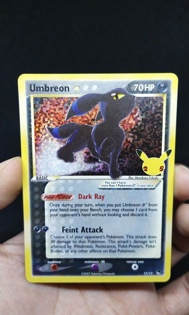 Pokemon Card - UMBREON - GOLD STAR #17 (CLASSIC COLLECTION - POP SERIES ...