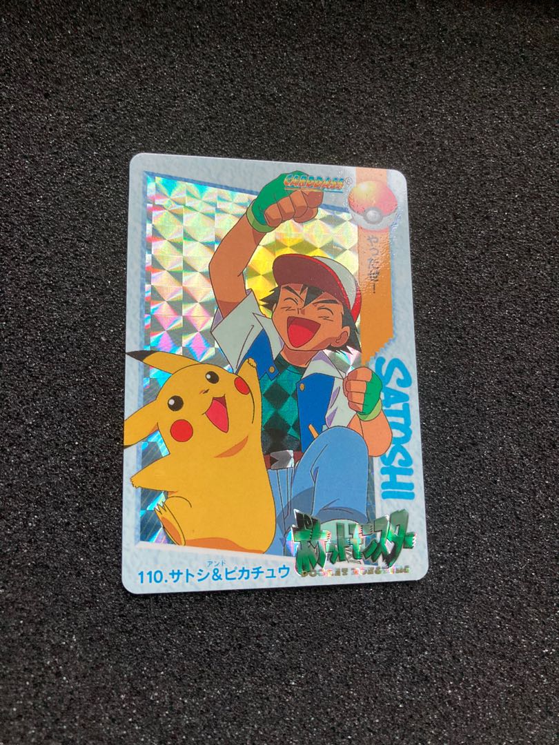 Pokemon Card Ash and Pikachu 1998 Carddass Prism, Hobbies & Toys, Toys ...