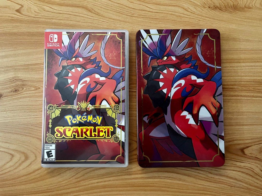 Pokemon Scarlet physical game with steelcase, Video Gaming, Video Games ...