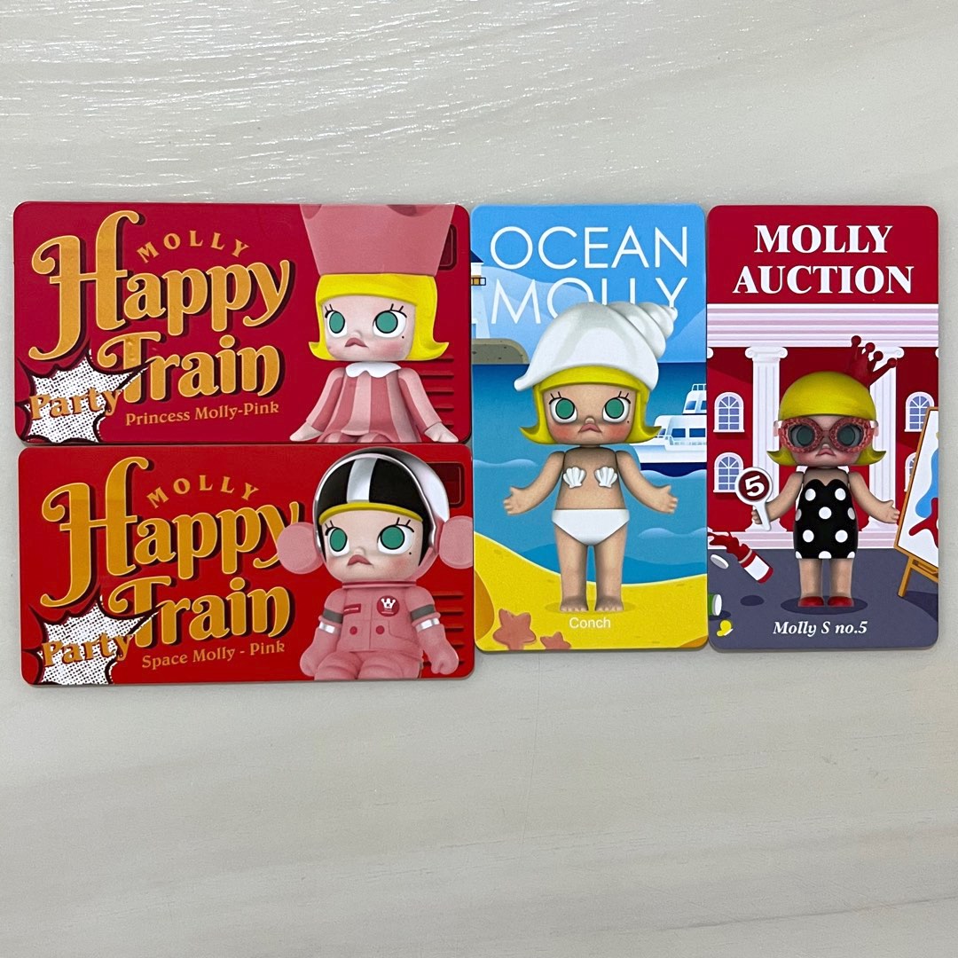 Popmart Molly Happy Train, Ocean Molly, Molly Auction, Hobbies & Toys ...