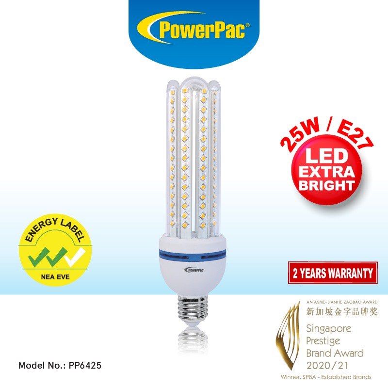 PowerPac LED Bulb 25W E27 Daylight (PP6425), Furniture & Home Living ...