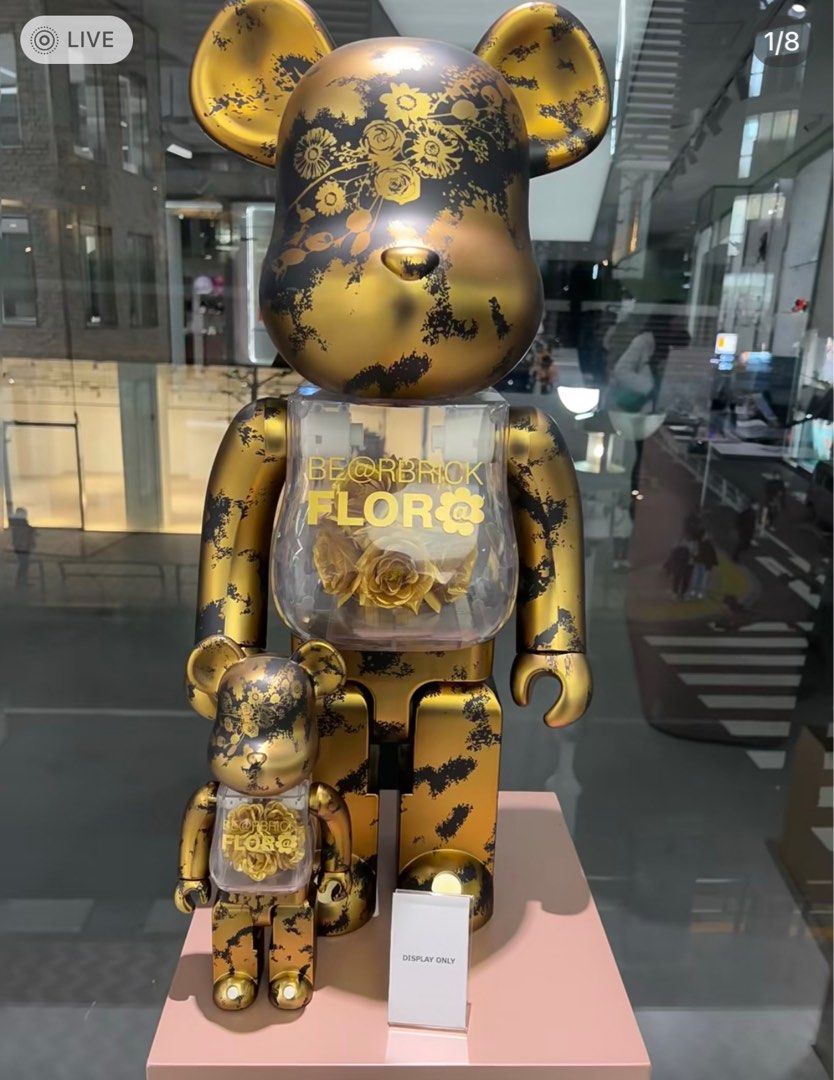[Pre-Order] BE@RBRICK x Flora 400%/1000% Gold (2G Exclusive Limited ...