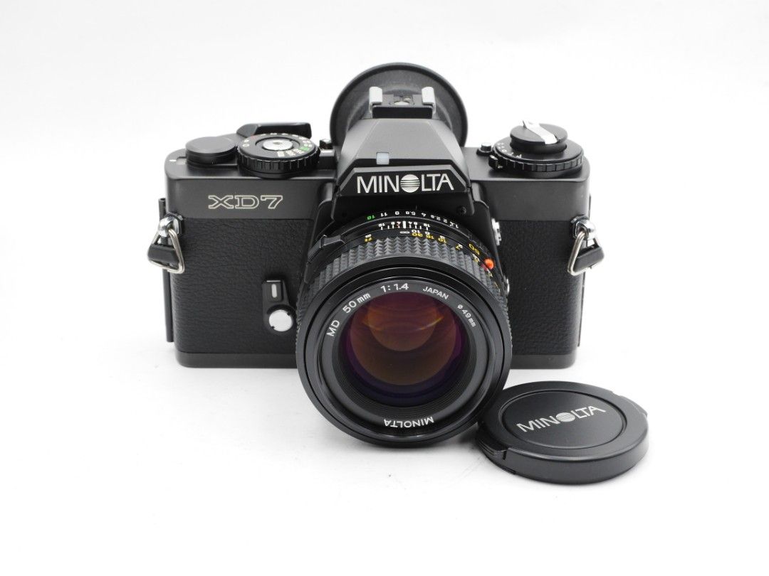 [PRO Serviced] RARE Minolta NEW LOGO XD7 Film SLR + MD 50mm F1.4 Lens ...