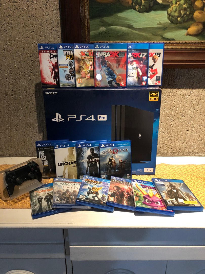 PS4 PRO 1TB + FREE 16 GAMES + CONTROLLER, Video Gaming, Video Game ...