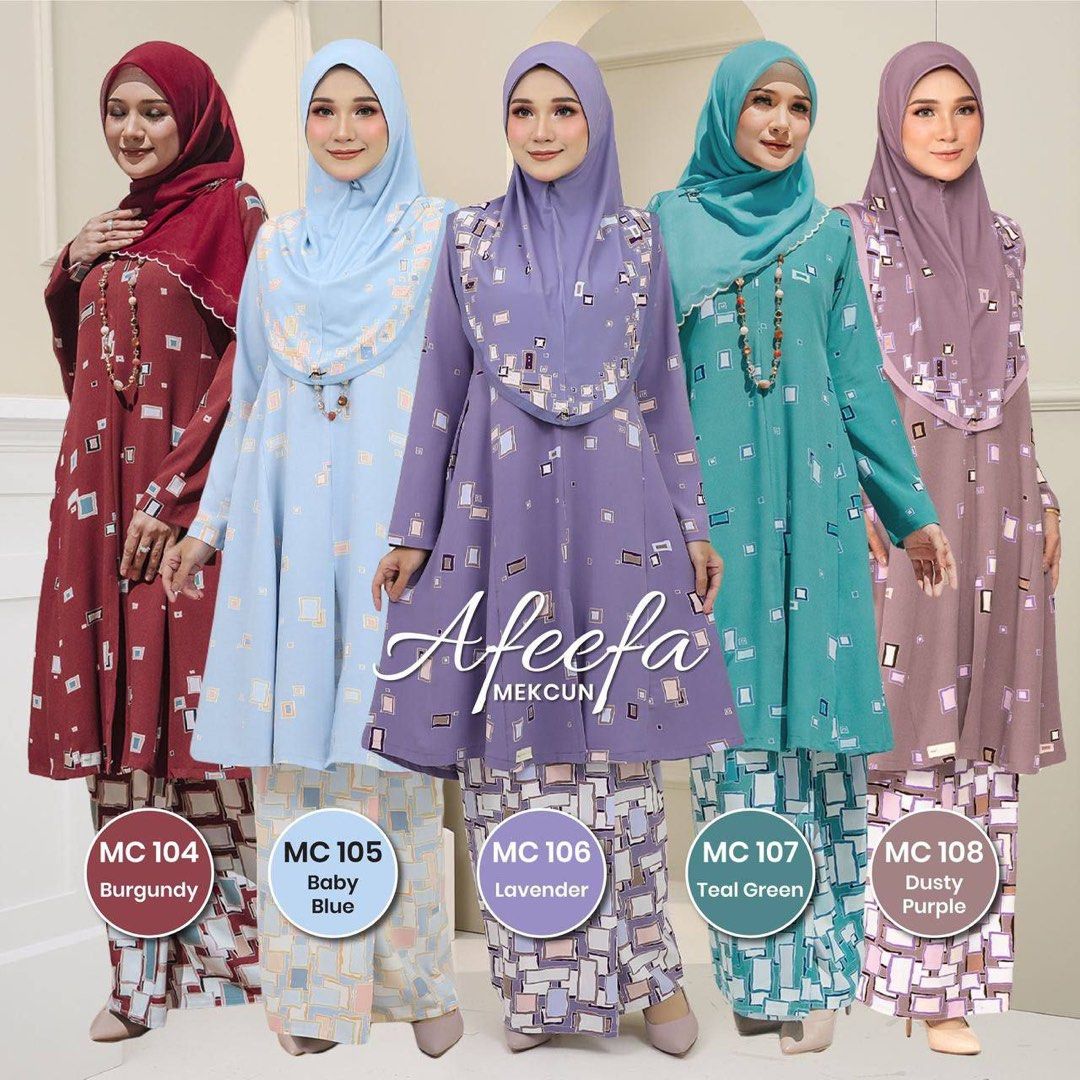 Riau Afeefa & Baju Melayu Alif, Women's Fashion, Muslimah Fashion, Baju Kurung & sets on Carousell