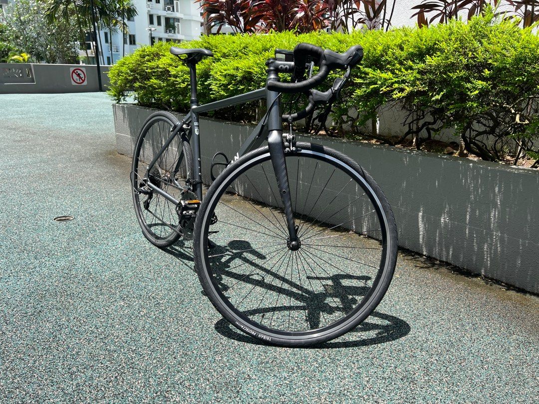 Road Bike Triban RC 120 8 speed - Grey, Sports Equipment, Bicycles ...