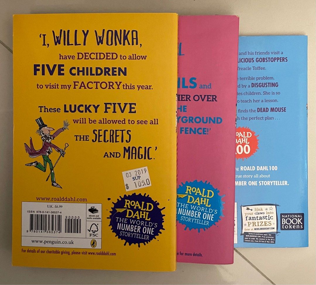 Road Dahl Matilda, Charlie and the chocolate factory and the great ...