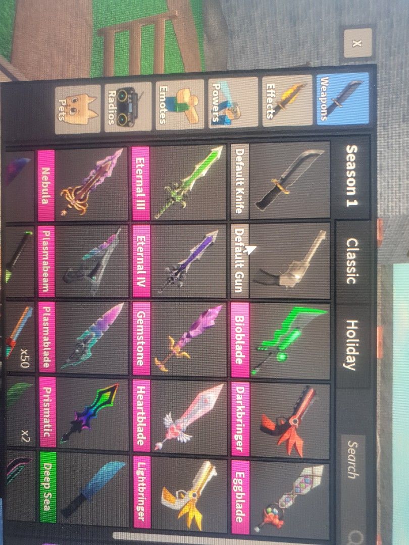 Roblox mm2 inventory, Video Gaming, Video Games, Others on Carousell