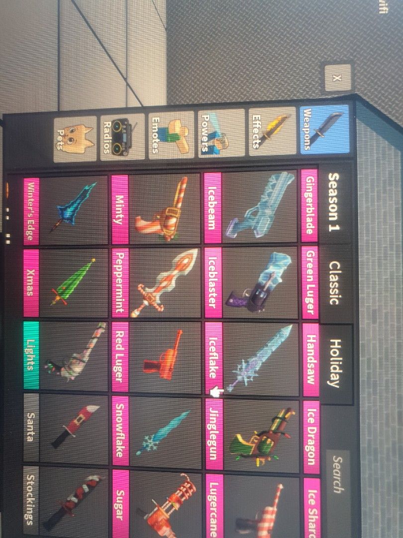 Roblox mm2 inventory, Video Gaming, Video Games, Others on Carousell