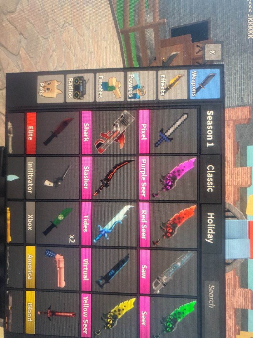 Roblox mm2 inventory, Video Gaming, Video Games, Others on Carousell