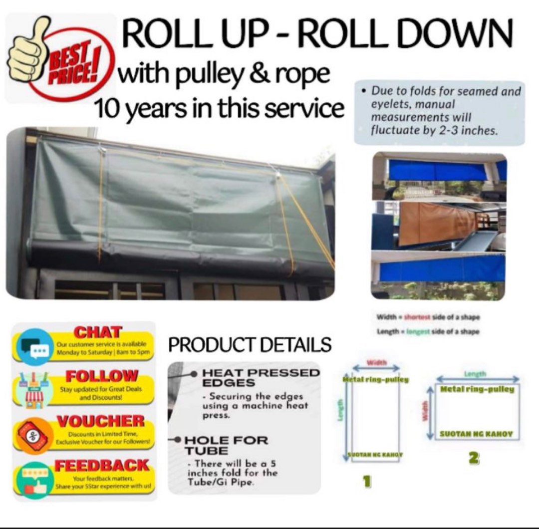 ROLL UP TRAPAL ORIGINAL MARUYAMA S400 WITH PULLEY & ROPE EASY TO ...