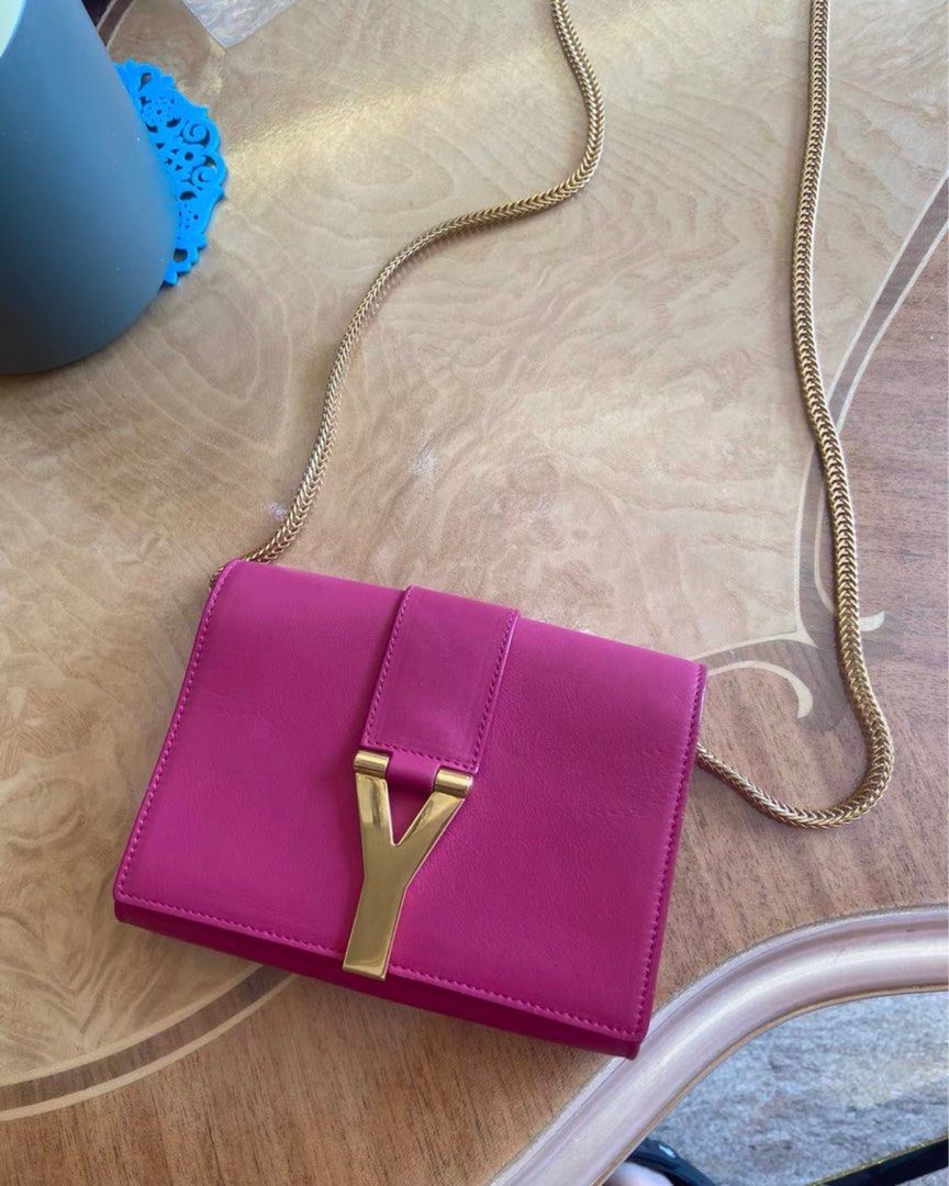 saint laurent ysl woc rose red pink, Women's Fashion, Bags & Wallets ...