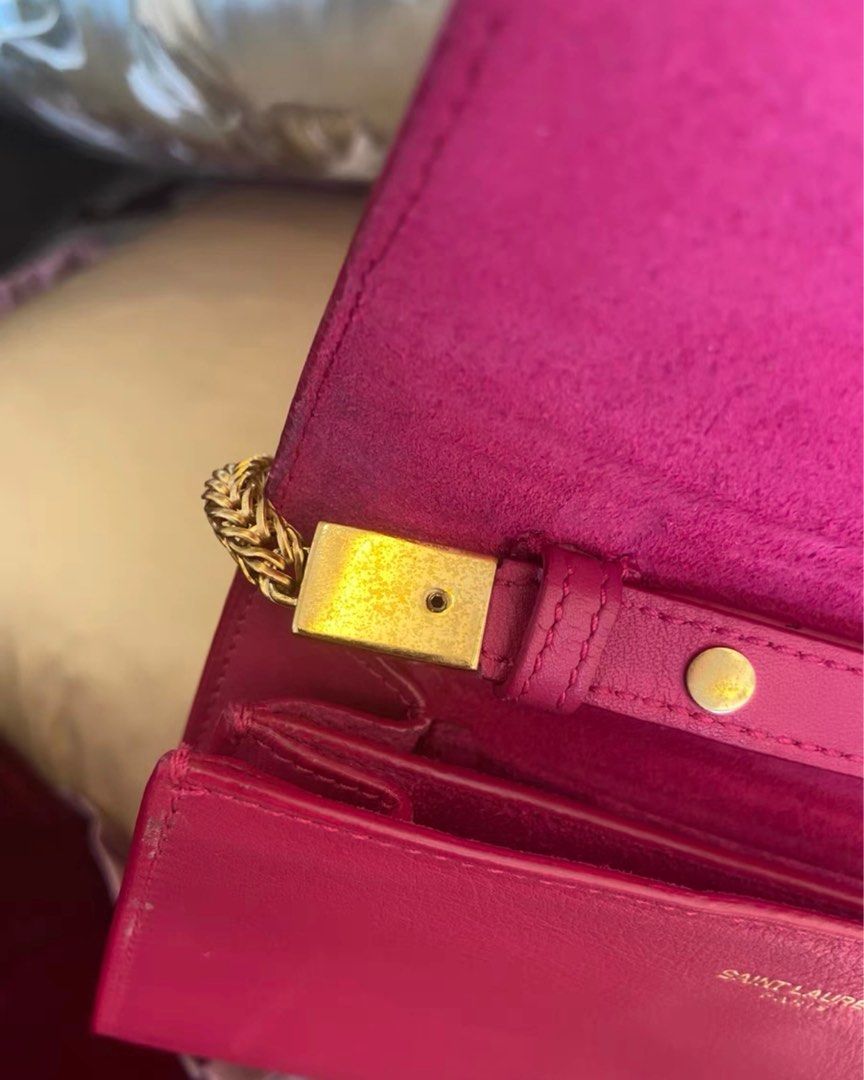 saint laurent ysl woc rose red pink, Women's Fashion, Bags & Wallets ...