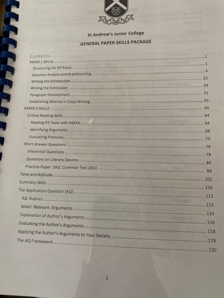 SAJC H1 GENERAL PAPER NOTES, Hobbies & Toys, Books & Magazines ...