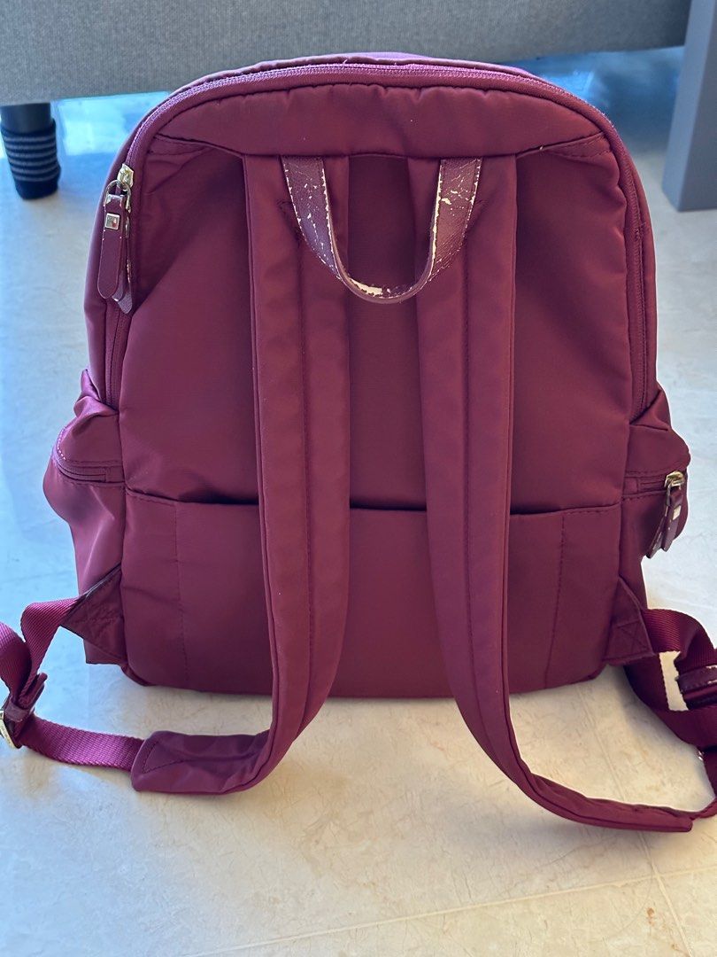 Samsonite Maroon Backpack, Women's Fashion, Bags & Wallets, Backpacks ...