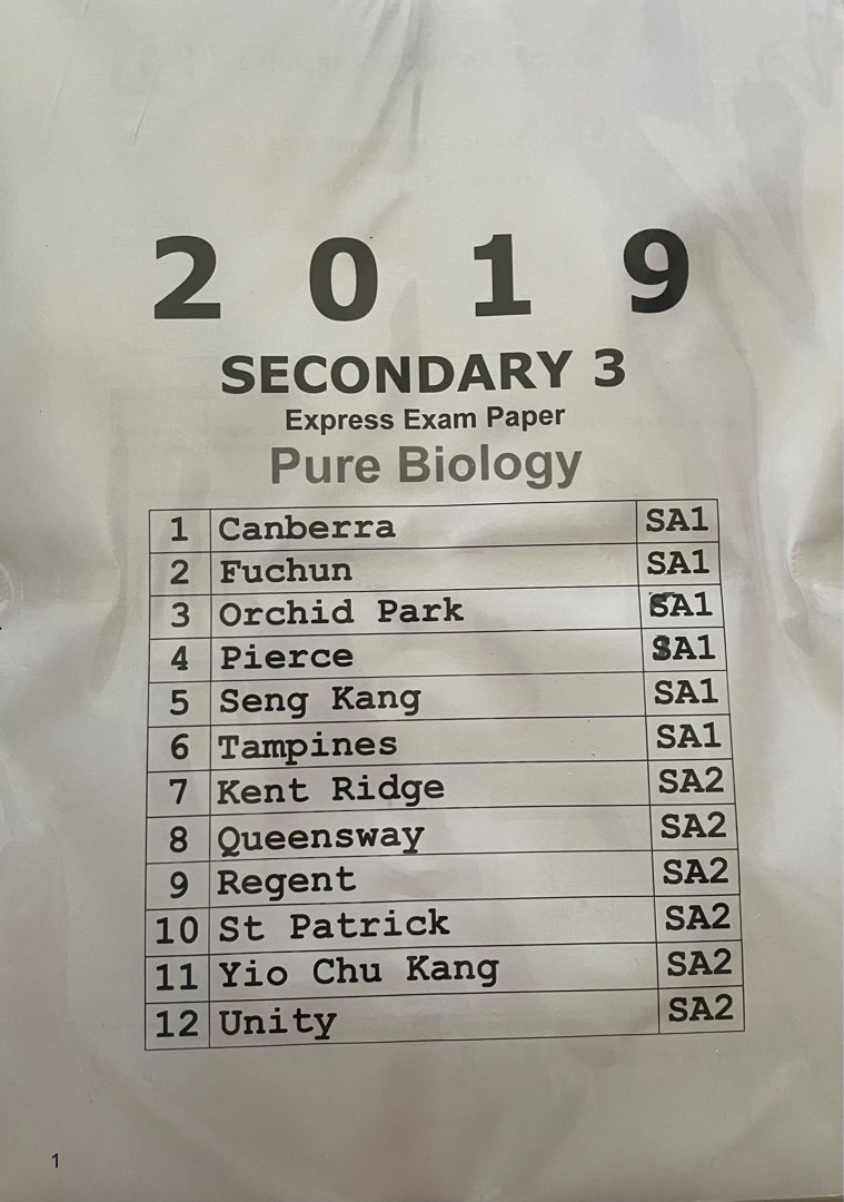 secondary 3 science exam test papers, Hobbies & Toys, Books & Magazines ...