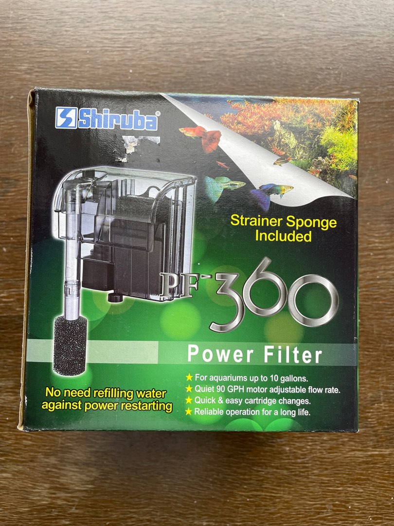 Shiruba PF-360 Aquarium HOB Power Filter, Pet Supplies, Homes & Other ...