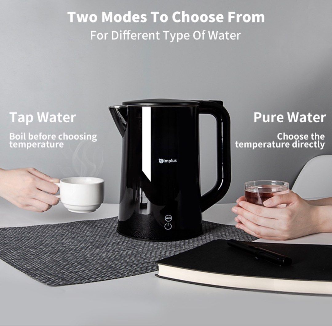 Simplus 1.8L Electric Kettle Digital Screen Real-Time Temperatre ...
