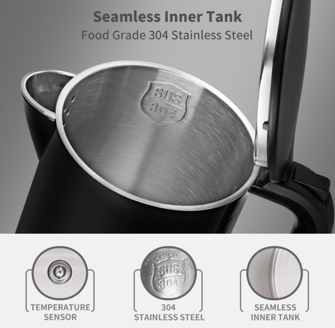 Simplus 1.8L Electric Kettle Digital Screen Real-Time Temperatre ...