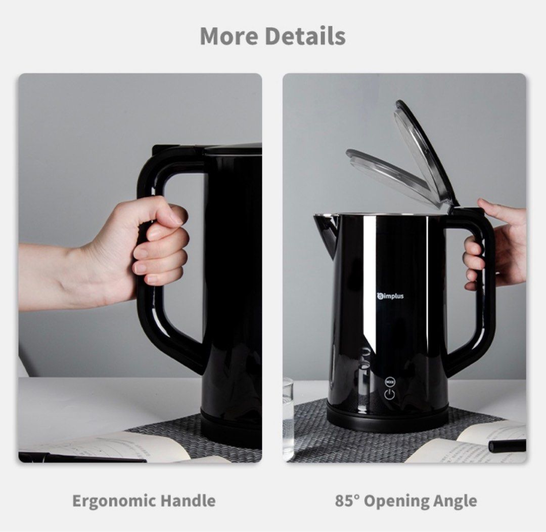 Simplus 1.8L Electric Kettle Digital Screen Real-Time Temperatre ...