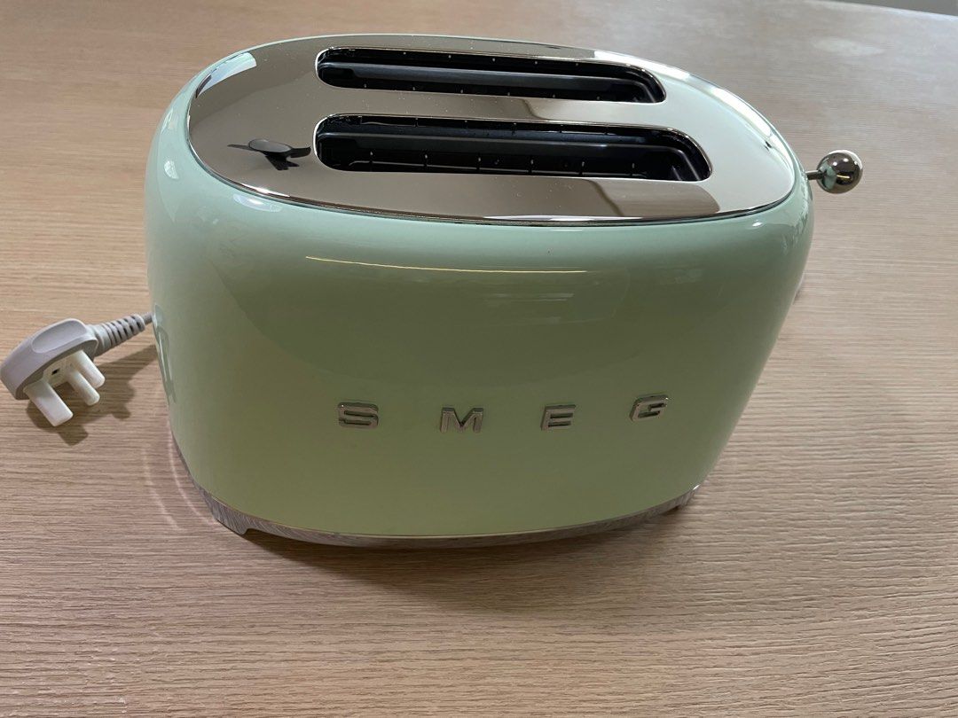 Smeg TSF01PGUK 50's Retro Style Aesthetic Toaster - Pastel Green, TV ...