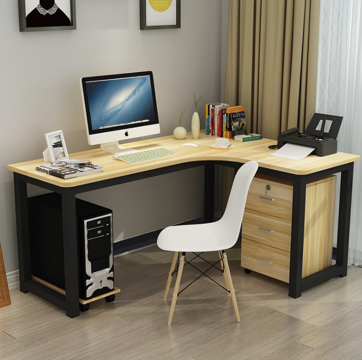 Study table Metal framework Office desk Simple style, Furniture & Home ...