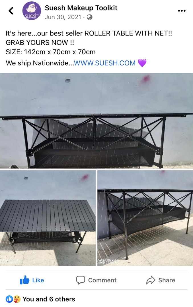 Suesh Roller Table with Net, Furniture & Home Living, Outdoor Furniture ...