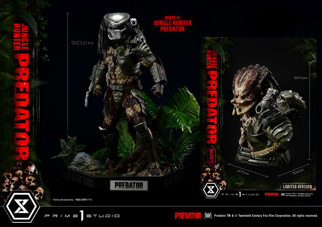 SUPER BUNDLE SET! Prime 1 Studio Jungle Hunter Predator 1:3 Scale ...