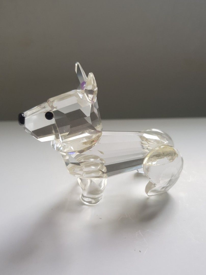 Swarovski Crystal Dog Figurine, Furniture & Home Living, Home Decor ...