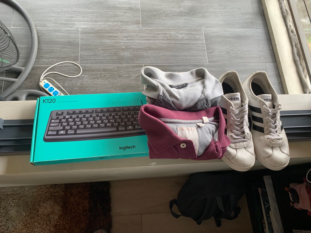 TAKE ALL AUTHENTIC ADIDAS WHITE SHOES, LOGITECH K120 WIRED KEYBOARD ...