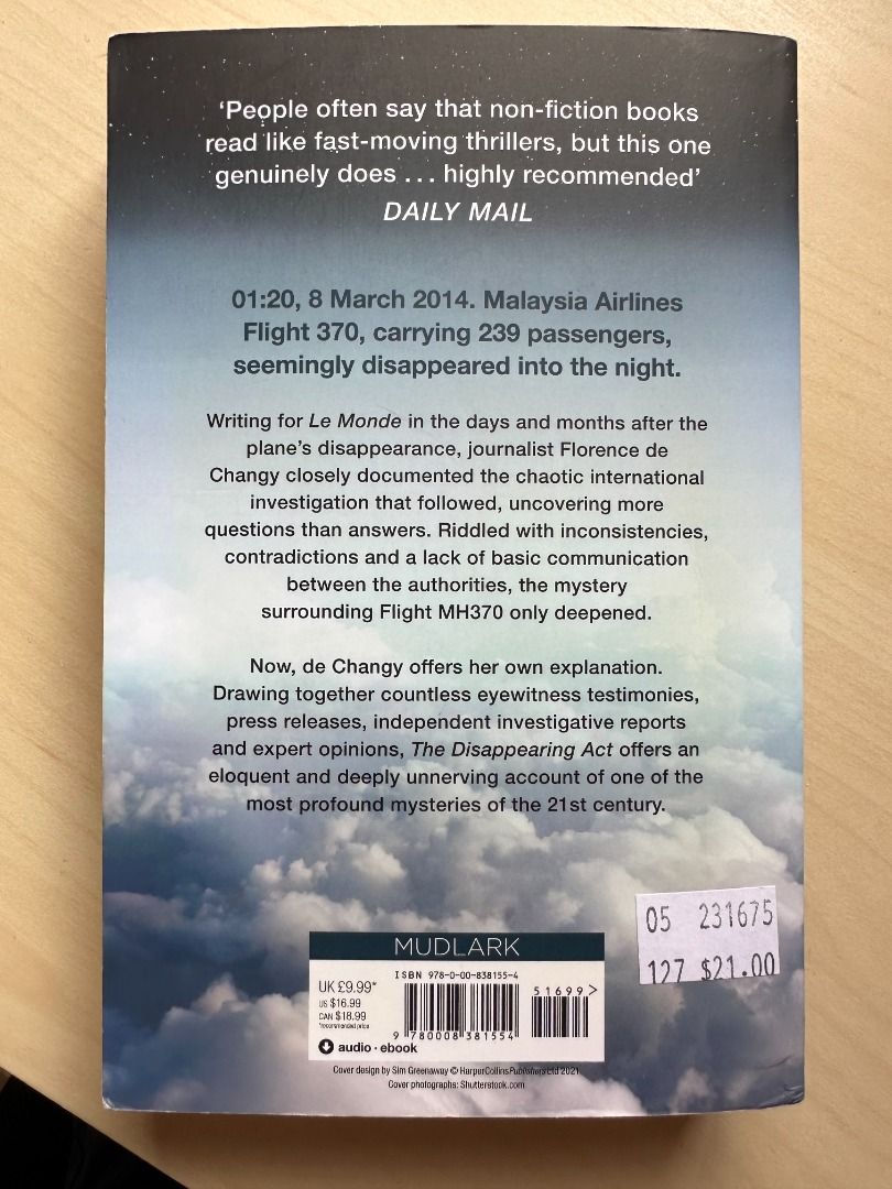 The Disappearing Act, The Impossible Case of MH370, Hobbies & Toys ...