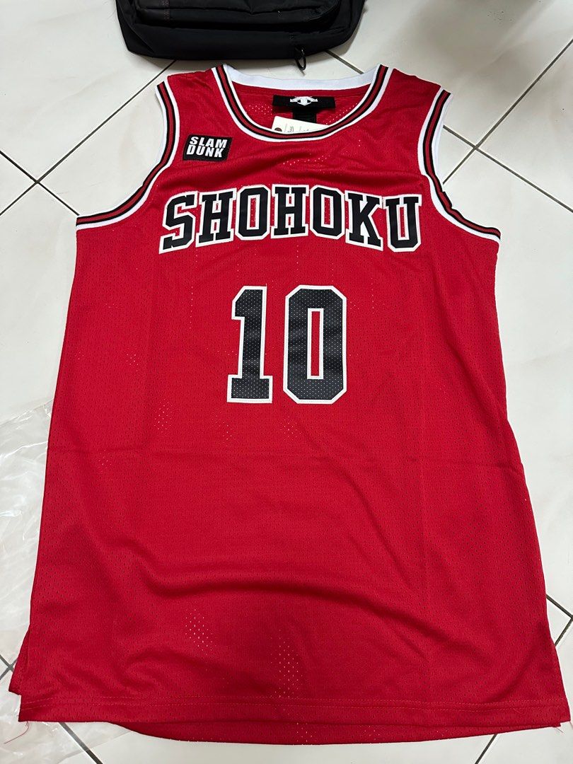 The First Slam Dunk Basketball Jersey Shohoku Sakuragi Hanamichi #10 ...