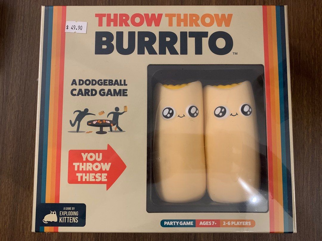 Throw Throw Burrito Original Edition by Exploding Kittens, Hobbies & Toys, Toys & Games on Carousell