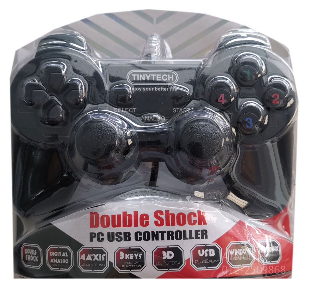 Tinytech GP-TS706/VB Double Shock PC USB Controller, Video Gaming, Gaming Accessories ...