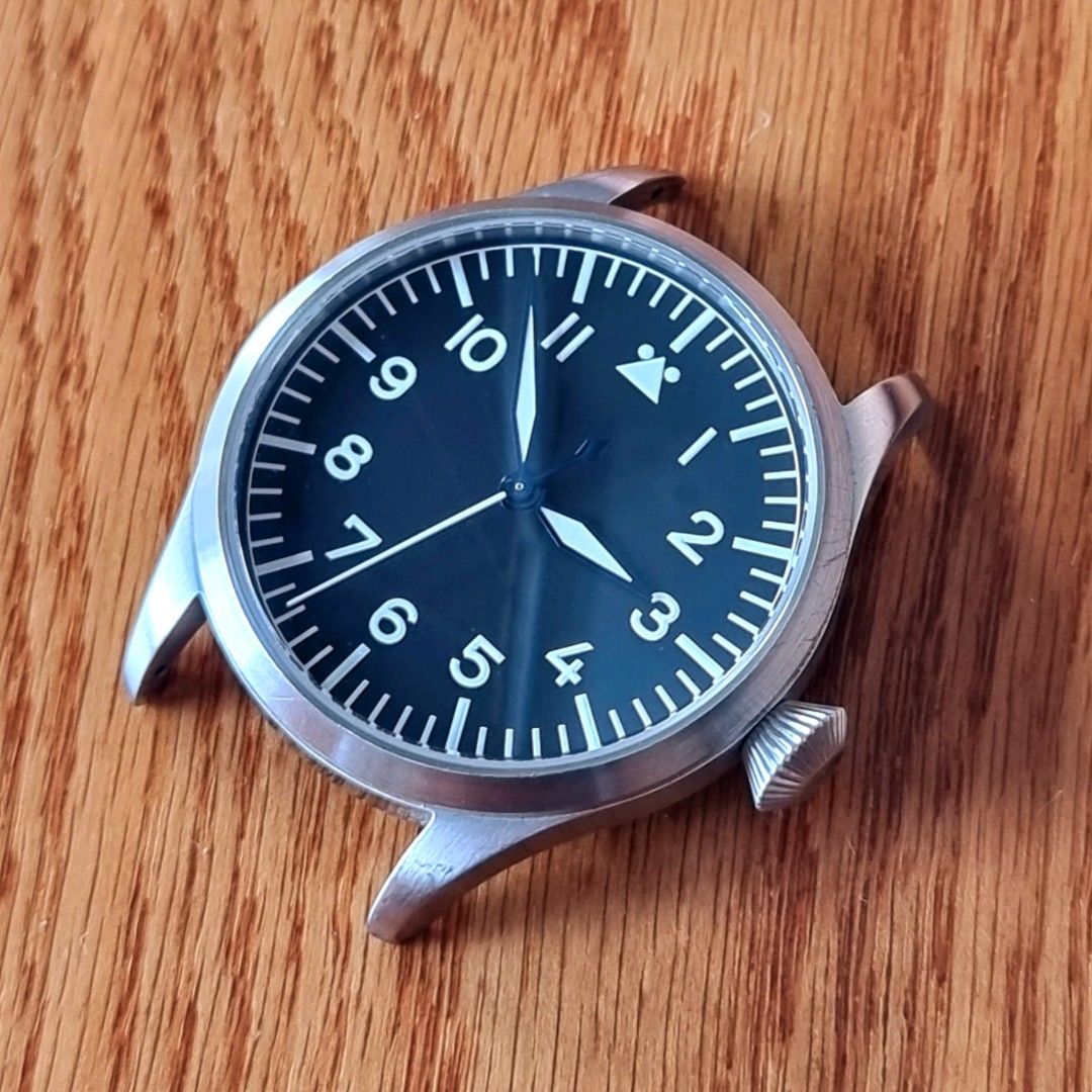Tisell Type-A Flieger Pilot Watch with Geckota Leather Strap, Luxury ...