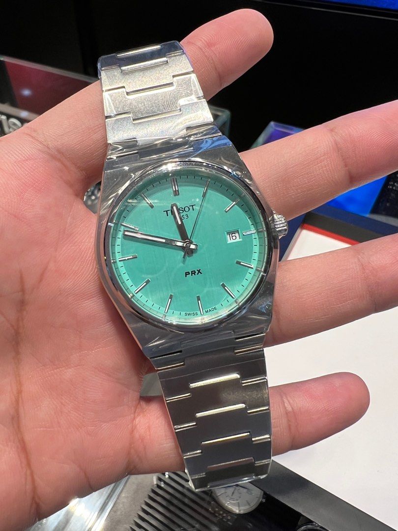 Tissot PRX Tiffany Mint Light Turquoise Green Blue 40mm, Luxury ...