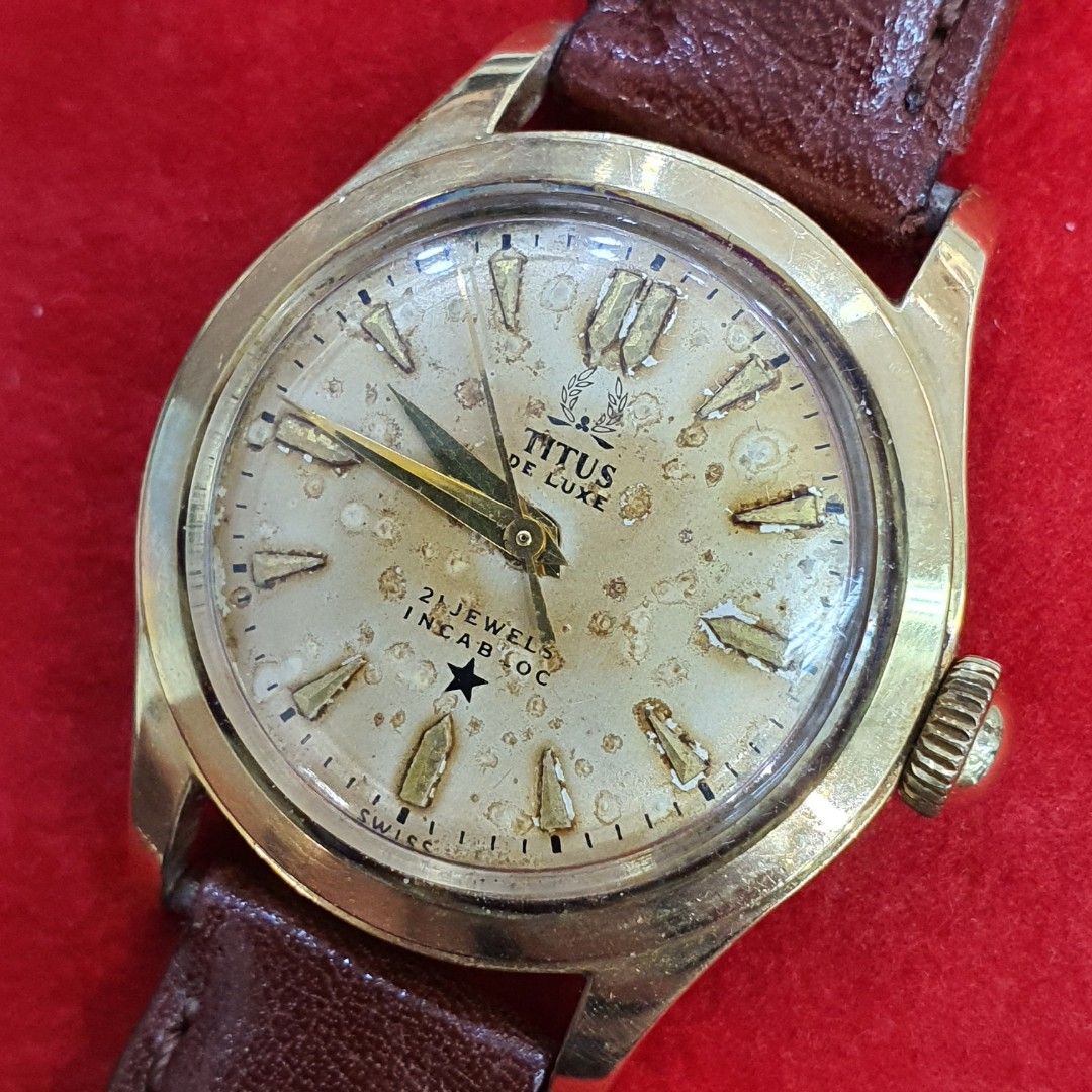 Titus 18k Gold Lady Winding Vintage Watch 29mm, Luxury, Watches on ...